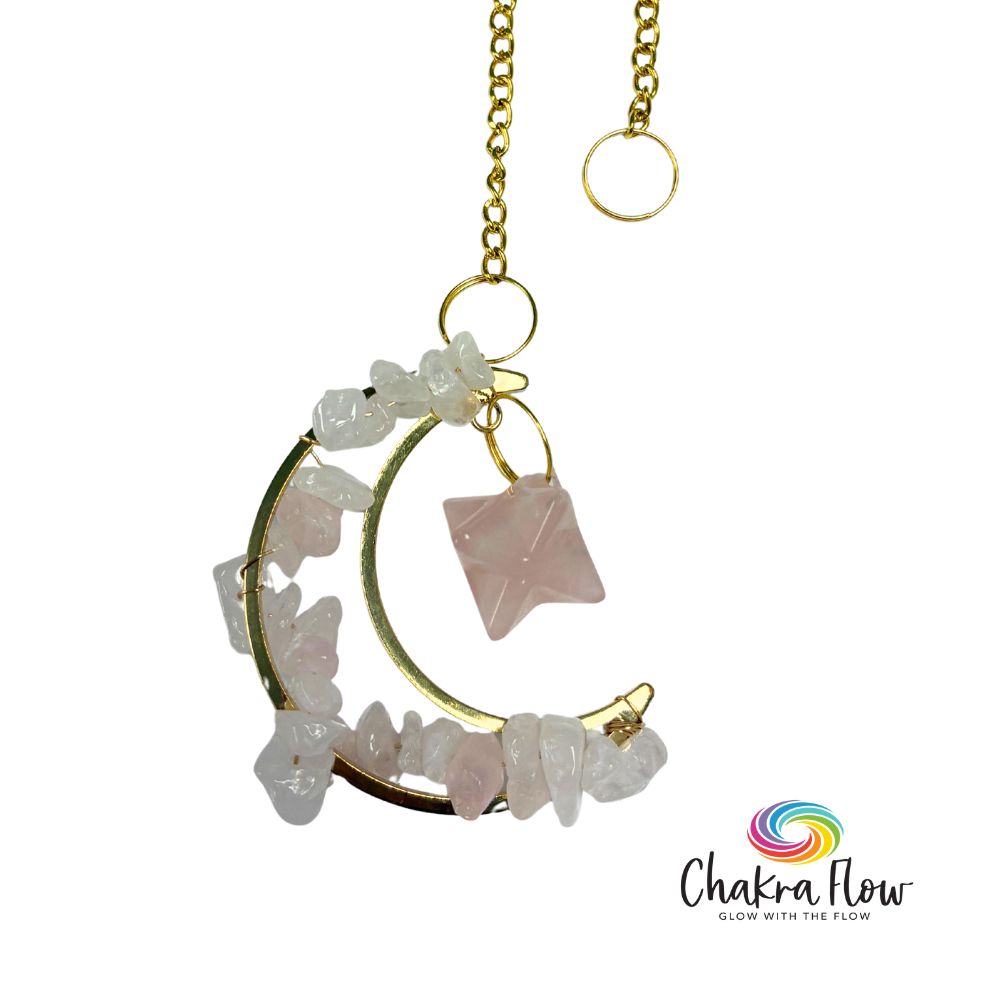 Rose Quartz Moon & Merkaba | Chakra Flow